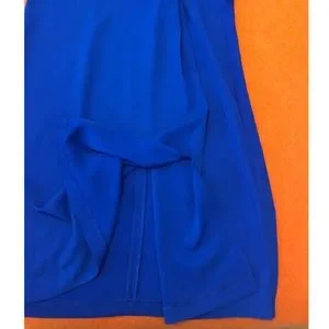 Contemporaine | Dresses | Blue Draped Knot Short Sleeve Dress Nwt ...